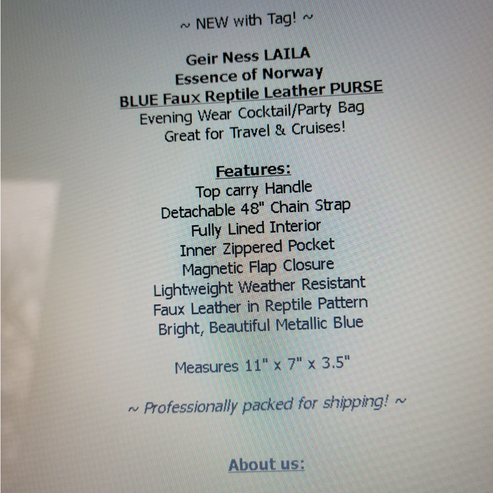 Geir Ness Laila Purse - Gem